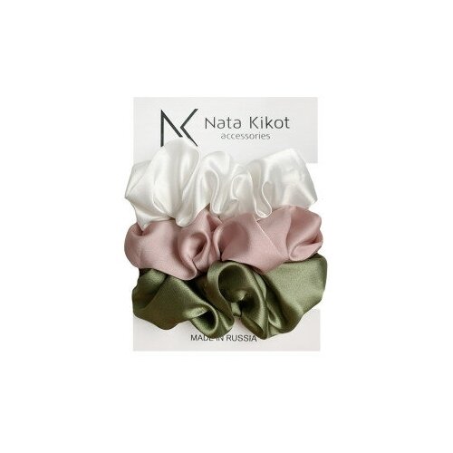 Набор шелковых резинок "Nata Kikot" из искусственного шёлка, 3 штуки