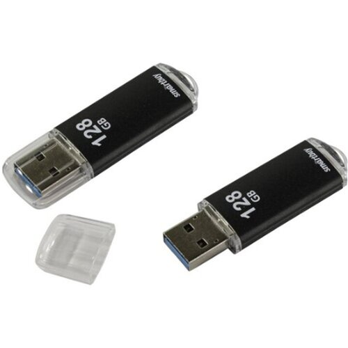 Флеш-накопитель 128Gb SmartBuy V-Cut, USB 3.0/3,1, пластик, чёрный
