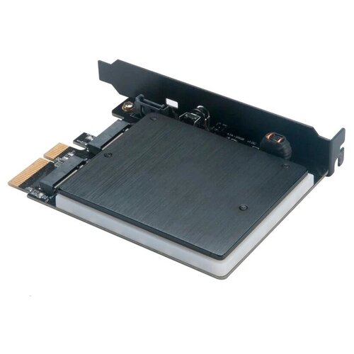Адаптер ARGB с радиатором AKASA для M.2 SATA/PCI-e SSD в PCI-e AK-PCCM2P-03