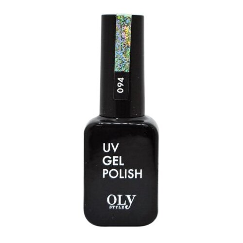 Olystyle гель-лак для ногтей UV Gel Polish, 10 мл, 094 нежно-бирюзовый глиттер