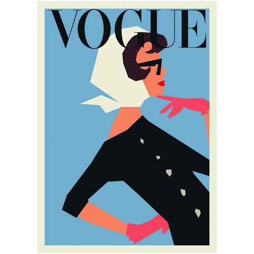 Постер / Плакат / Картина Винтажный Vogue 40х50 см в раме