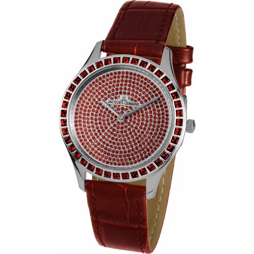 Наручные часы JACQUES LEMANS Classic, серебряный, красный