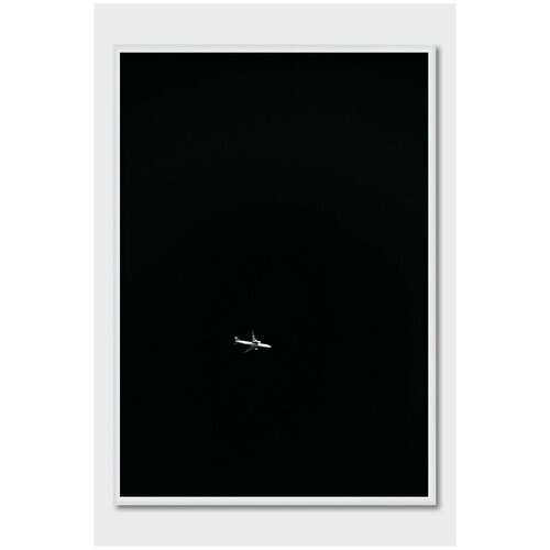 Постер для интерьера Postermarkt, 30х40 см в белой рамке, Черный #1