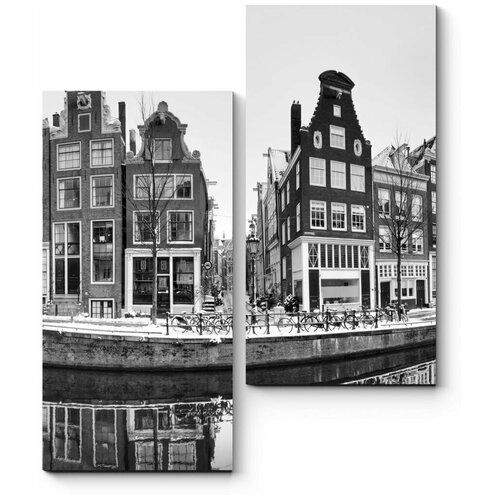 Модульная картина Монохромный Амстердам 60x75