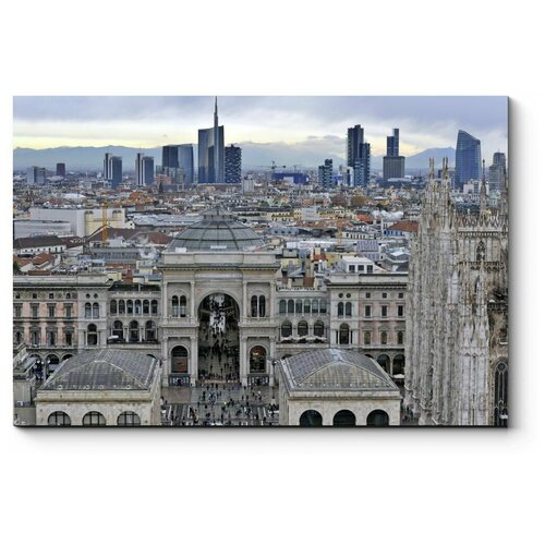 Модульная картина Панорама потрясающего Милана 30x20