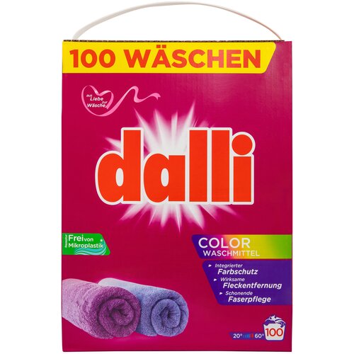 Стиральный порошок Dalli Color, 6.5 кг, для белых и светлых тканей, универсальное