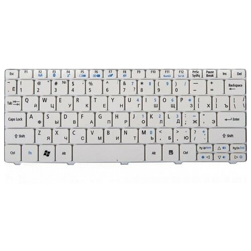 Клавиатура для ноутбука Acer One 532 522 D255 D260 Белая P/n: ZH9, 90.4GS07. C0R, 9Z. N3K82. A0R, 9Z. N3K82. Q0R