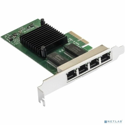 EXEGATE USB-концентраторы Exegate EX292508RUS Сетевой адаптер ExeGate EXE-I350-T4V2 (PCI-E x4 v2.1, порты 4xRJ45 (медные), 10/100/1000Mbps, Gigabit NIC Intel Chipset NHI350AM4)