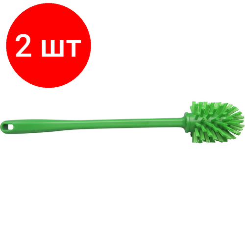 Комплект 2 штук, Ершик FBK для труб ручной круглый 63х80х370мм, пластик зеленый 57156-5