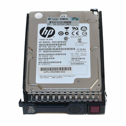HPE Жесткий диск HP 146GB 2.5" SFF SAS 15k (627114-001)
