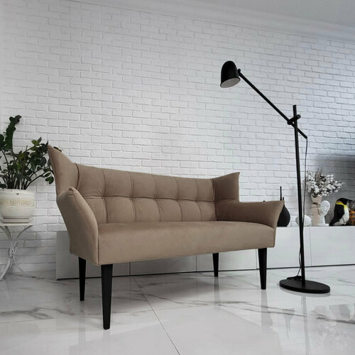 Прямой диван "Бьянка", коричневый, 145х60х97 см