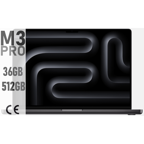 Ноутбук Apple MacBook Pro 16 2023 (M3 Pro 12C CPU, 18C GPU) 36Gb, 512Gb SSD Space Black (черный космос) MRW23