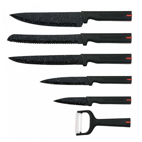 Набор ножей Webber BE-2262N, лезвие: 12 см, черный