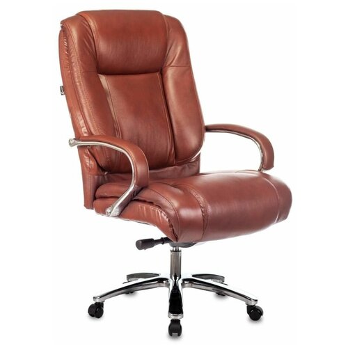 Компьютерное кресло Бюрократ T-9925SL офисное, обивка: натуральная кожа/искусственная кожа, цвет: светло-коричневый