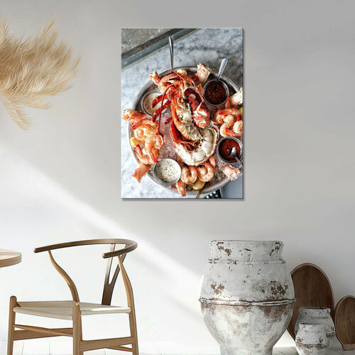 Картина/Картина на холсте для интерьера/Картина на стену/Картина для кухни/ - Аппетитные морепродукты(15) 30х40
