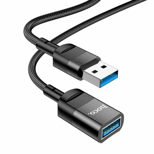 Кабель-удлинитель Hoco U107, USB-USB, USB3.0, 1.2 метра, черный (комплект из 3 шт)