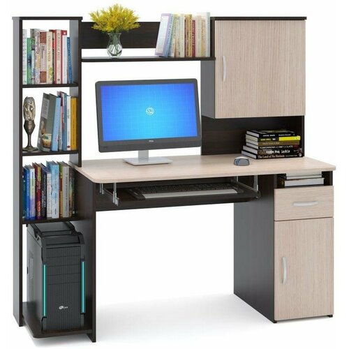 Компьютерный стол Сокол КСТ-11.1 Венге/Беленый дуб