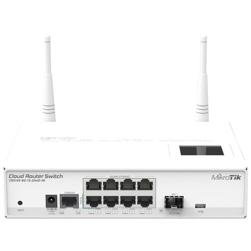 Wi-Fi роутер MikroTik CRS109-8G-1S-2HnD-IN, белый