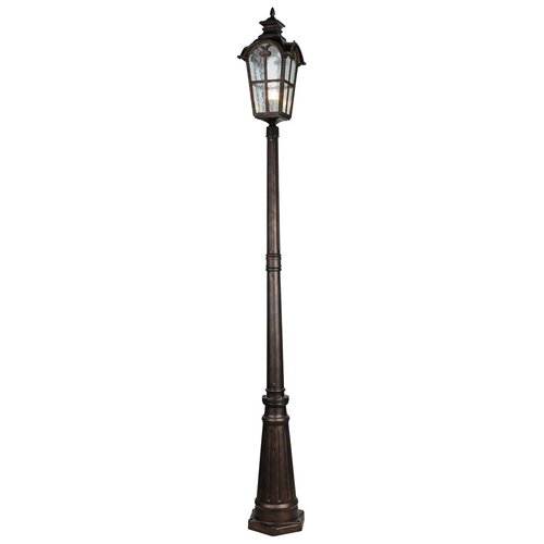 Favourite Садово-парковый светильник Bristol 2036-1F, E27, 60 Вт, цвет арматуры: коричневый, цвет плафона бесцветный