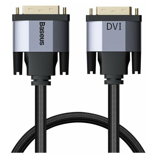 Кабель Baseus Enjoyment Series DVI to DVI, 1 м, черный/серый
