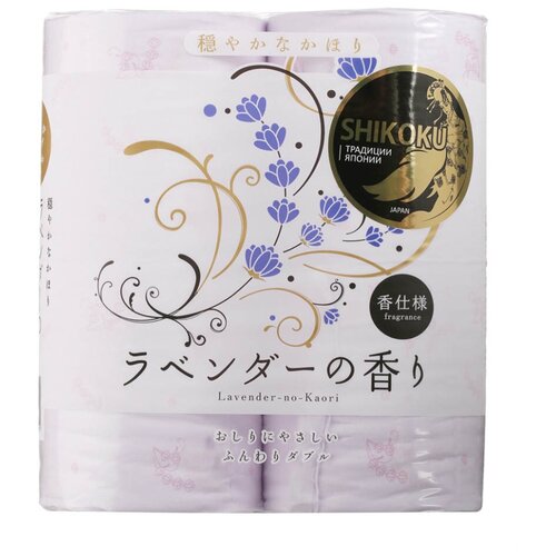 Туалетная бумага Shikoku Tokushi Lavender-no-Kaori двухслойная 4 рул.