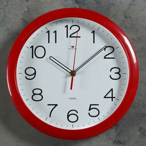 Часы настенные круглые "Классика", d-30 см, красные
