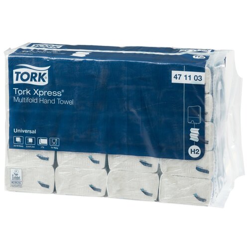Полотенца бумажные TORK Xpress universal multifold 471102 / 471103, 20 уп. 190 лист., белый, без запаха 21.3 х 23.4 см