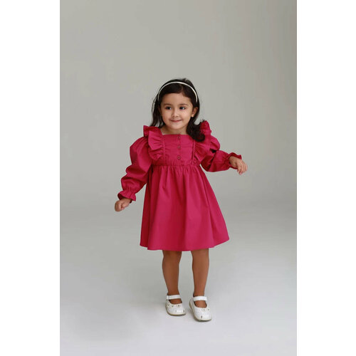 Платье EMELLA, размер 104, фуксия, розовый