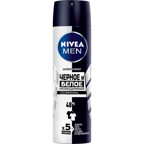 Антиперспирант Nivea Men Невидимый для черного и белого 150мл