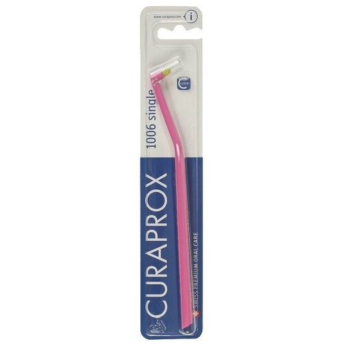 Зубная щетка Curaprox CS 1006 single, розовый, диаметр щетинок 0.1 мм