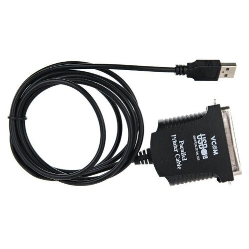Кабель VCOM USB - LPT (VUS7052), 1.8 м, черный