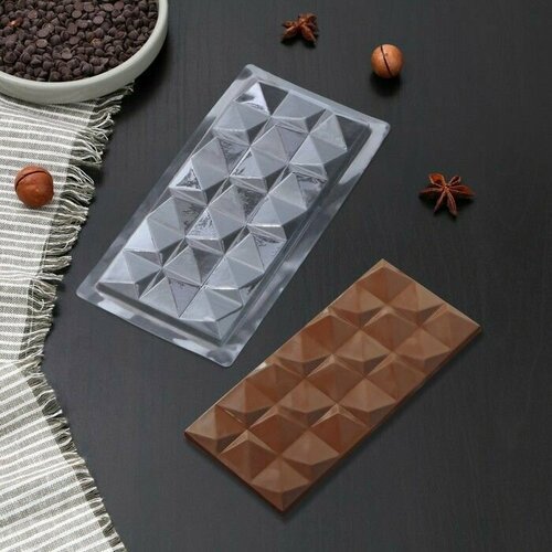 Форма для шоколада и конфет Квадраты, 18х8 см, цвет прозрачный