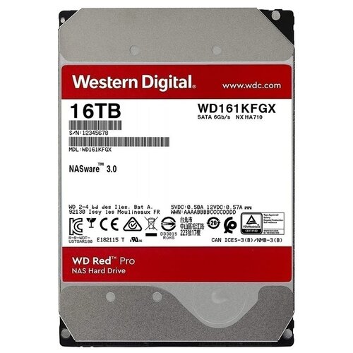 Жесткий диск Western Digital WD Red Pro 16 ТБ WD161KFGX