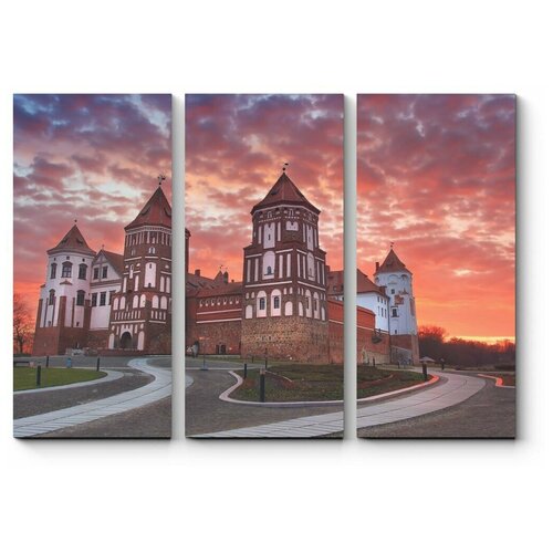 Модульная картина Мирский замок в Беларуси 100x72