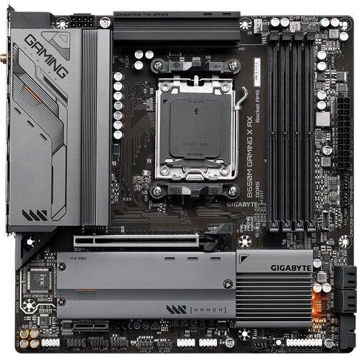 GIGABYTE Материнская плата Gigabyte B650M GAMING X AX SocketAM5 AMD B650 4xDDR5 mATX AC`97 8ch(7.1) 2.5Gg RAID+HDMI+DP B650M GAMING X AX
