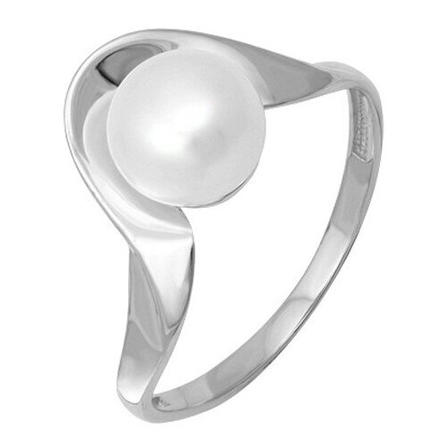 Кольцо The Jeweller, серебро, 925 проба, жемчуг, размер 18.5