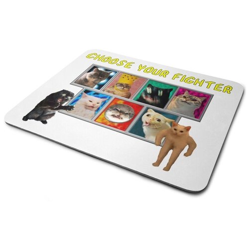 Коврик для мыши СувенирShop "Мемные коты/Meme cats" 22х18 см