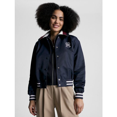 Бомбер  TOMMY HILFIGER Varsity Logo Bomber Jacket, размер XL, синий