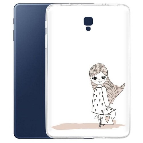 Чехол задняя-панель-накладка-бампер MyPads Девочка с сумкой для Samsung Galaxy Tab A 10.5 SM-T590 (2018)/Samsung Galaxy Tab A 10.5 SM-T595 (2018) противоударный