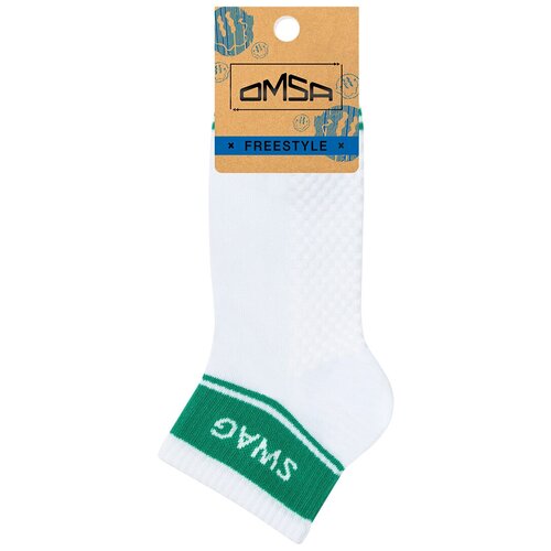 Носки Omsa, размер 45-47, белый, зеленый