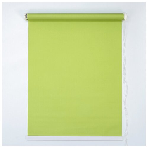 Штора рулонная, 60×180 см (с учётом креплений 3,5 см), цвет зелёный