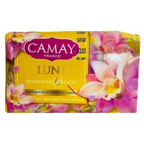 Camay Lune крем - мыло увлажнение 4 масел 85г.