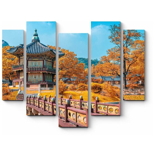 Модульная картина Осень в Корее, Сеул 181x147