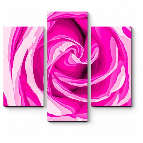 Модульная картина Розовая роза 90x81