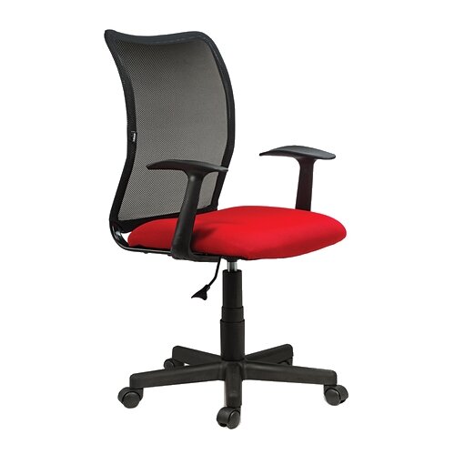 Компьютерное кресло Brabix Spring MG-307 офисное, обивка: сетка/текстиль, цвет: красный/черный