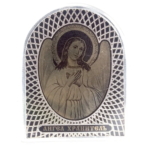 The Jeweller Икона Ангел Хранитель из серебра с обсидиан СА 40АХ