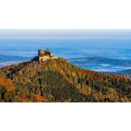Картина на холсте 60x110 LinxOne "Германия Гогенцоллернов замок" интерьерная для дома / на стену / на кухню / с подрамником