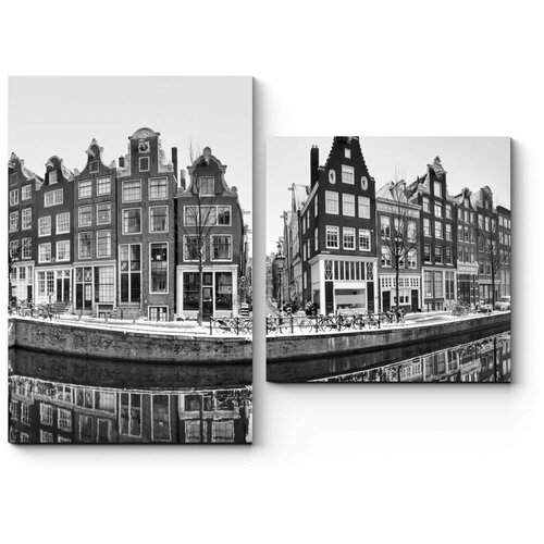 Модульная картина Монохромный Амстердам 50x38