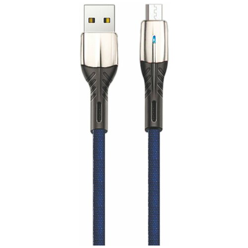 Кабель USB - микро USB FaisON FS-K-1031 CURIOUS, 1.0м, 2.0A, цвет: синий