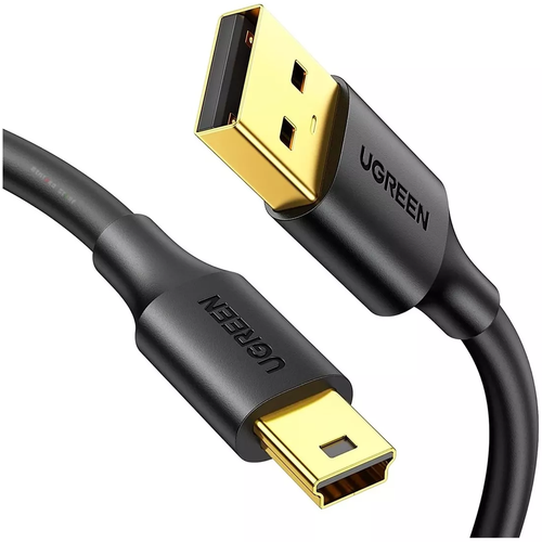 Кабель USB 2.0 A Male - mini USB Male Ugreen, цвет черный, 0.5 м (10354)